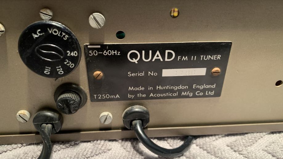 QUAD FM II lampni tuner, FM, 2 kosa.