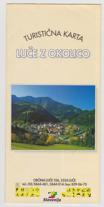 Turistična karta prospekt Luče z okolico in zemljevid