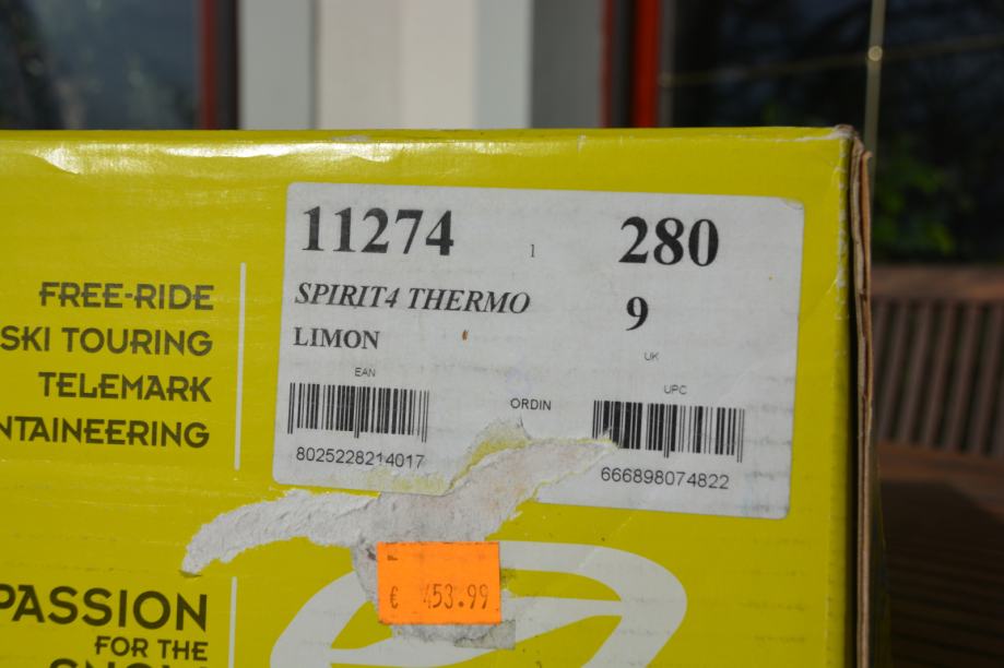 Turni pancarji Scarpa Spirit4 termo 280 cm