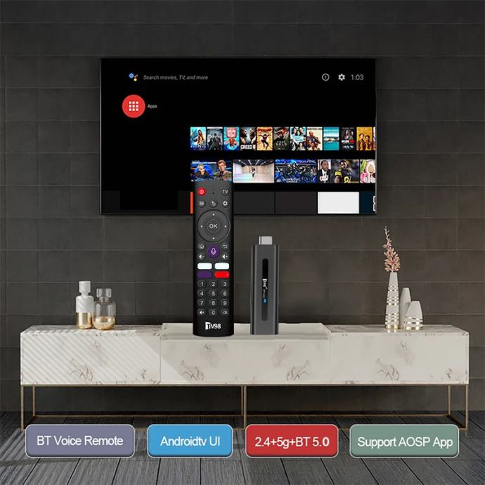 ANDROID TV STICK, ANDROID 14, 2GB 16GB, 5G WIFI, BLUETOOTH 5.0