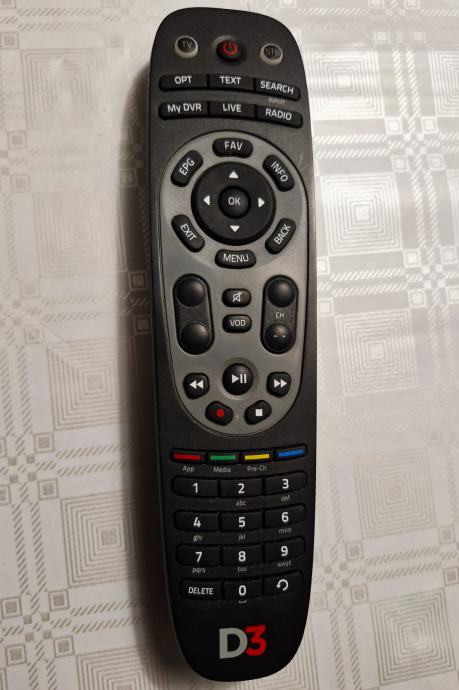 Daljinec za digitalni sprejemnik D3 Telemach TV