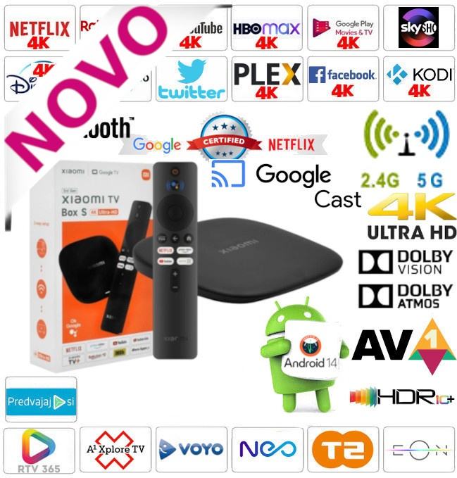 Xiaomi Mi 4K Android ključek Voyo D+ MAX Netflix T2 EON NEO RTV365