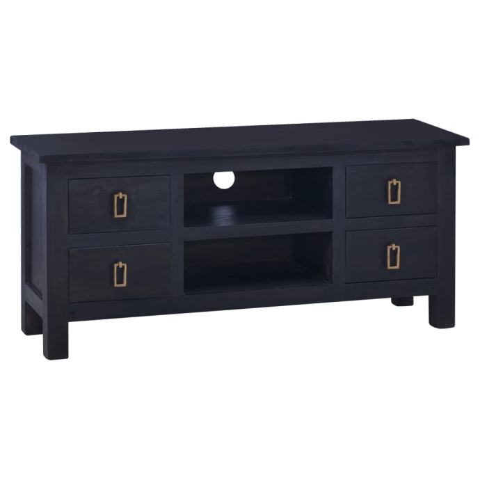 vidaXL TV omarica barva svetlo črne kave 100x30x45 cm trden mahagonij
