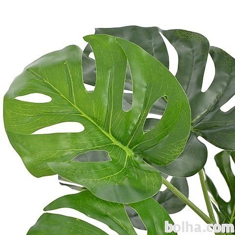 vidaXL Umetna rastlina monstera z loncem zelena 100 cm