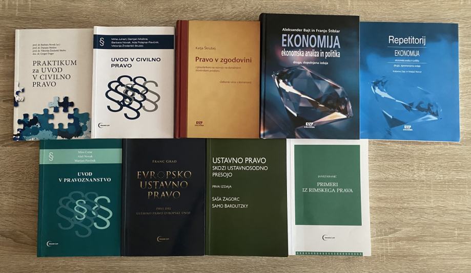 Knjige za 1. letnik - Pravna fakulteta Ljubljana
