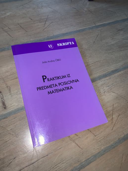 Poslovna matematika, 1.letnik, VPŠ