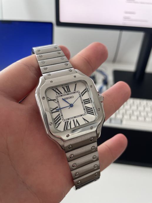 Cartier Santos MOD Seiko nh35 movement
