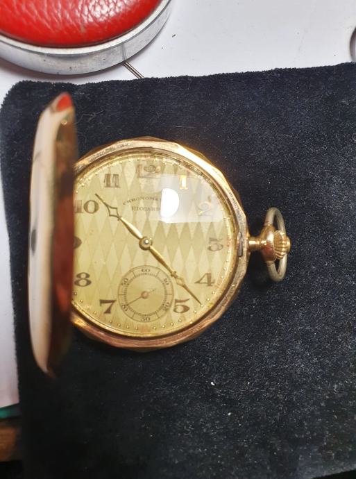 ŽEPNA URA RICCARDO GOLD POCKET WATCH 0585 14K, SWISS MADE