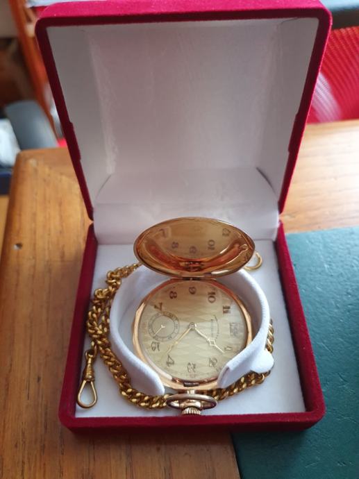 ŽEPNA URA RICCARDO GOLD POCKET WATCH 0585 14K, SWISS MADE
