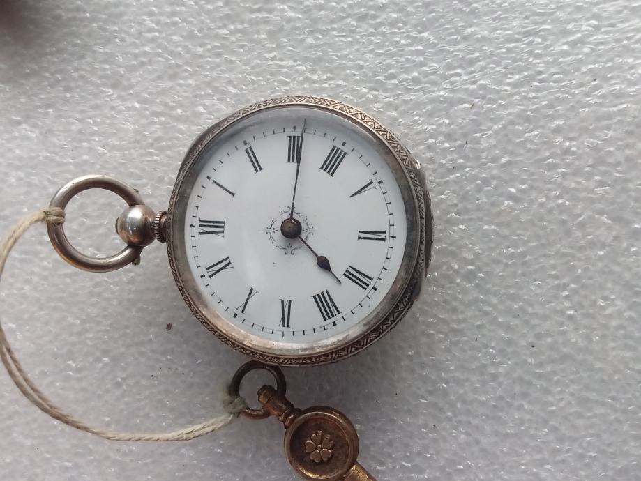 ŽEPNA URA - fine silver - fino srebro