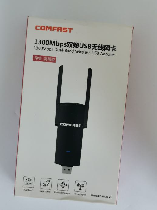 WiFi USB mrežna kartica Comfast CF-924AC V2 1300Mbps 2,4/5,8G