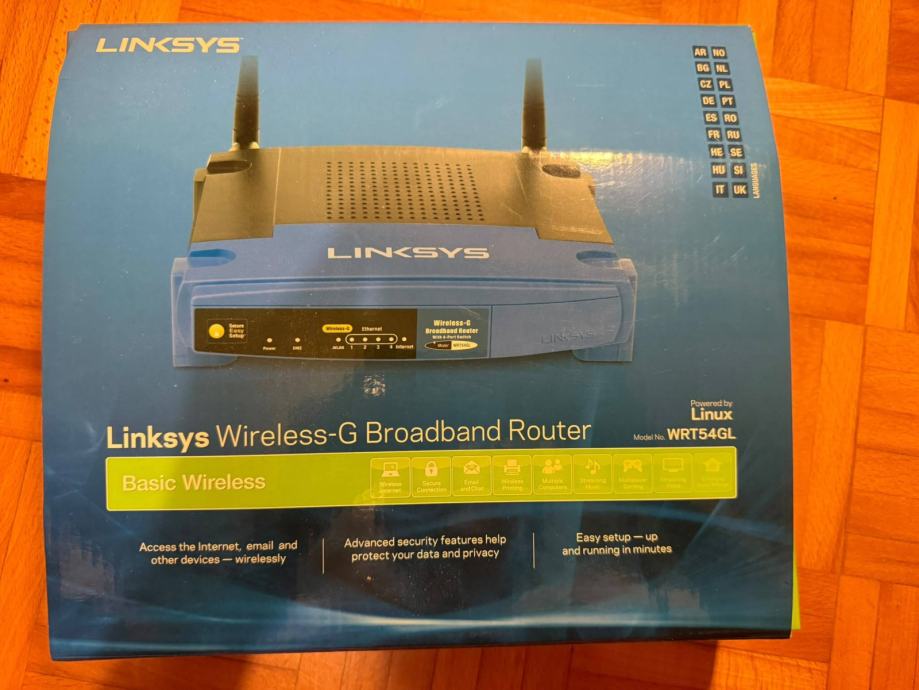 Linksys WRT54GL brezžični router, wifi router
