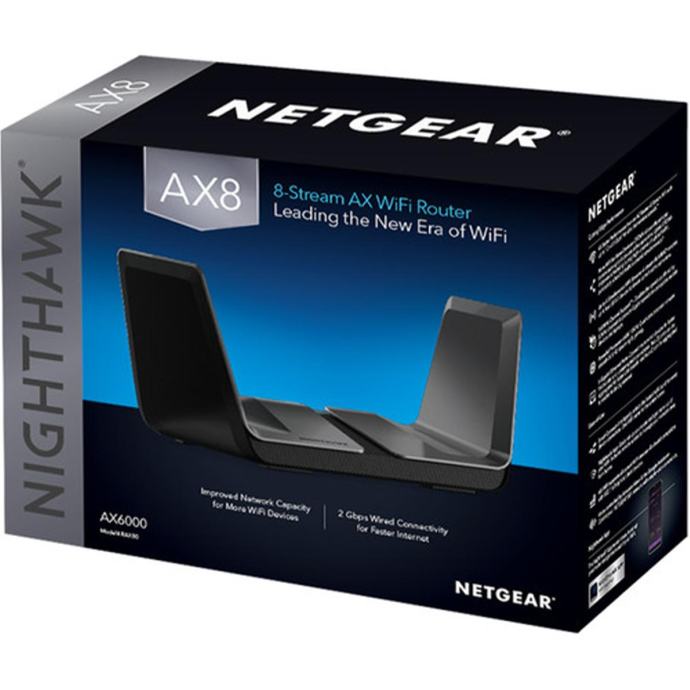 Netgear Nighthawk RAX80 WiFi 6 Router AX6000 8-Stream AX8