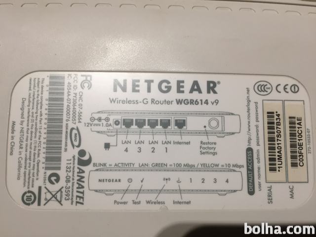 Prodam wireless G router NETGEAR WGR614 V9