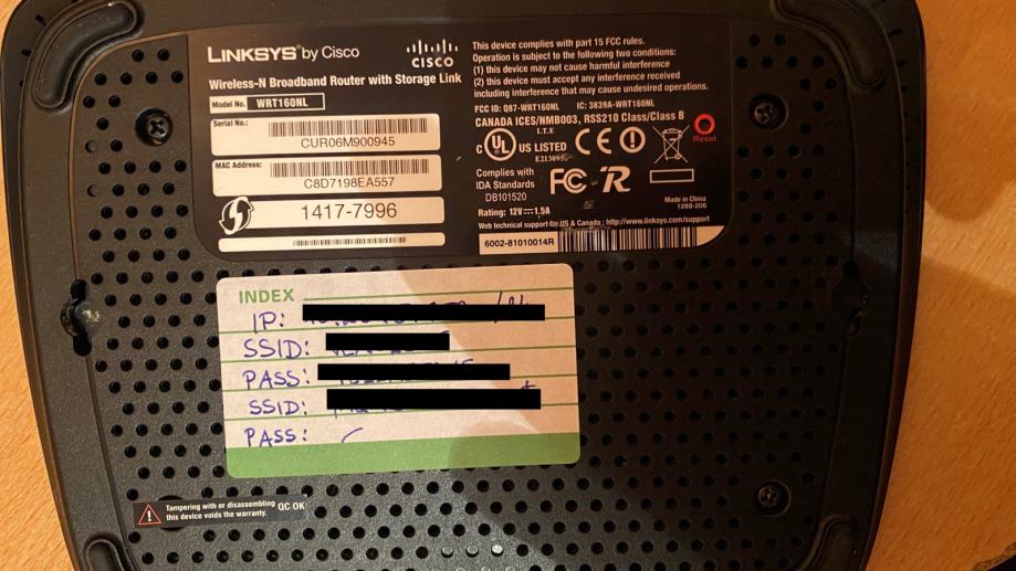 Router Linksys WRT160NL, 5 x 10/100 LAN/WAN + WiFi 150Mb/s 2,4GHz