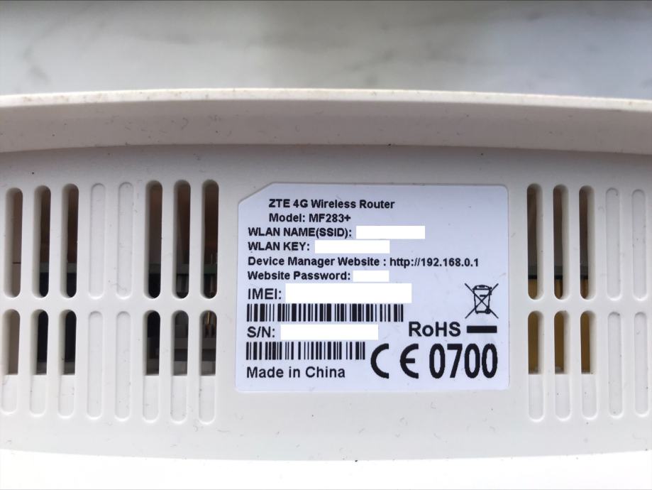 ZTE 4G Router MF283+ LTE - Wi-Fi, Odklenjen