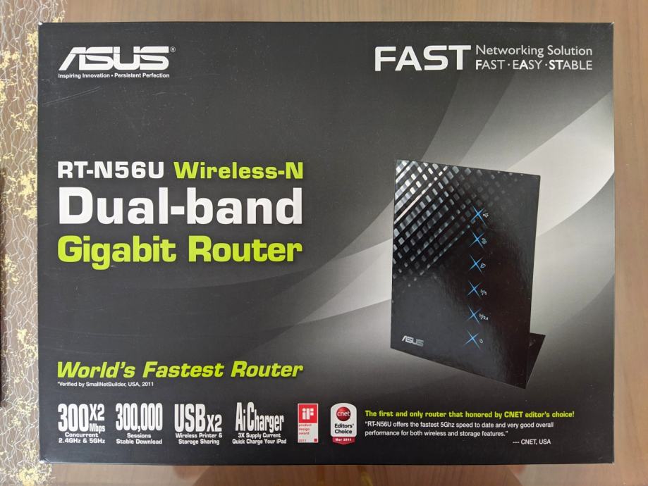 WiFi usmerjevalnik / router ASUS RT-N56U Gigabit 2.4GHz + 5GHz
