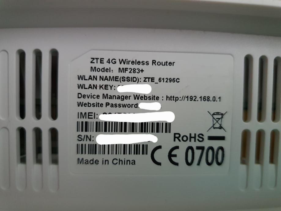 ZTE LTE 4G MF283+ usmerjevalnik (router), odklenjen