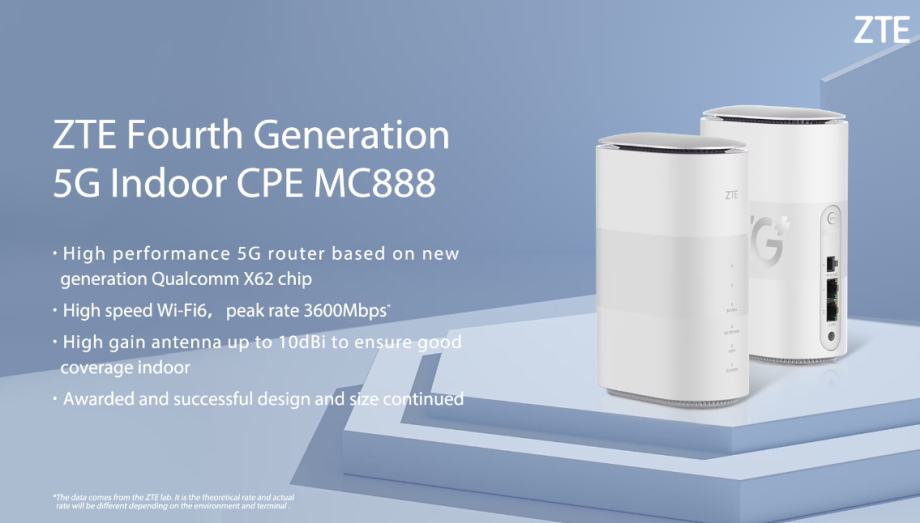 ZTE MC801A 5G LTE modem - Wi-Fi 6 router