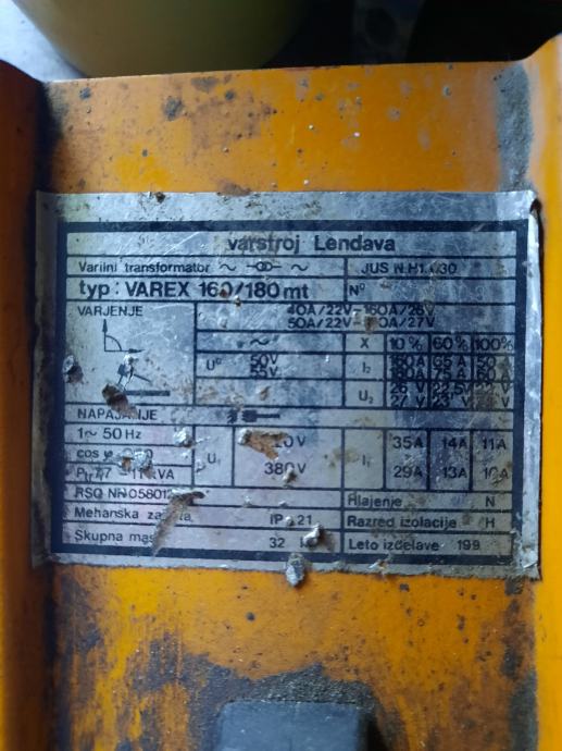 Varilni aparat Varstroj Varex 160/180MT