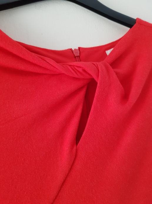 H&M RDEČA OPRIJETA OBLEKA 38/40