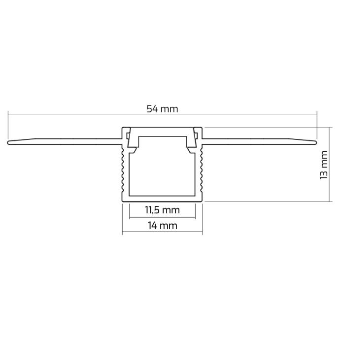 Vgradni LED profil za knauf plošče, 2m, 5 kos
