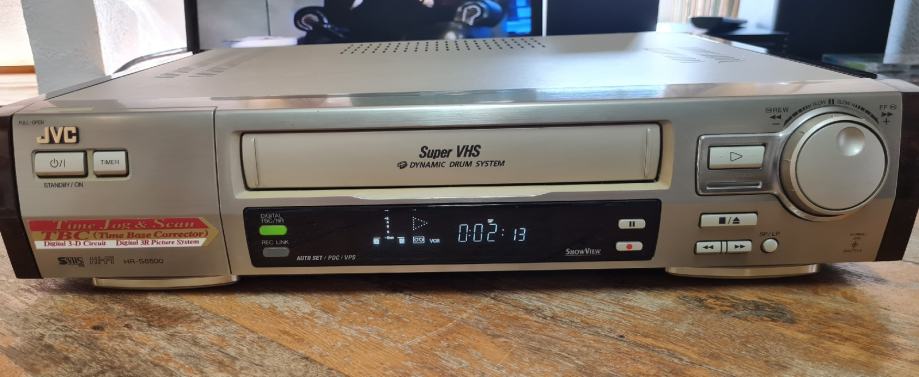 JVC HR-S8500, Super VHS videorekorder, top