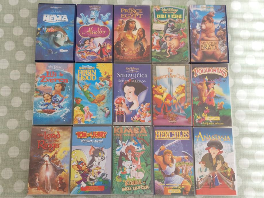 VHS RISANKE WALT DISNEY,VHS FILMI KEKEC + OSTALE VHS RISANKE