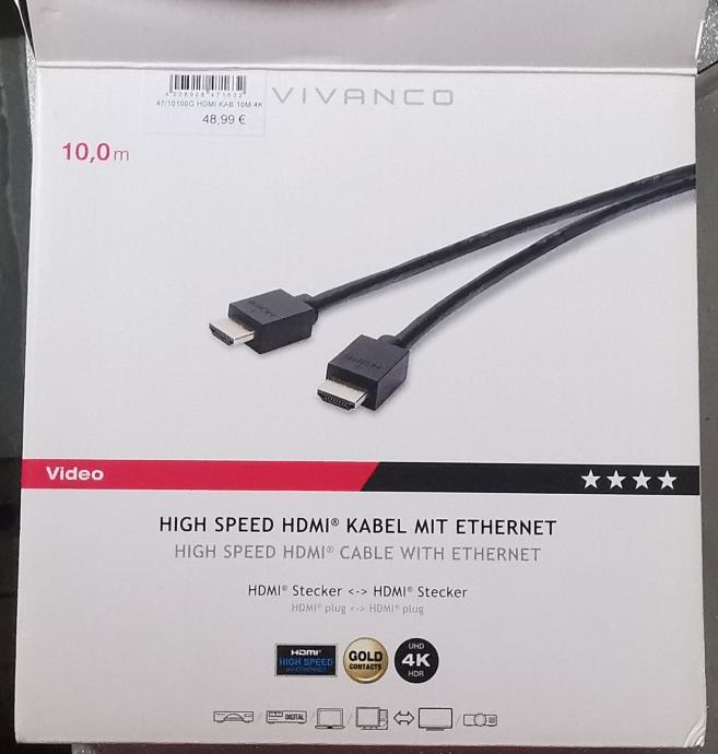 Vivanco Hieest Speed HDMI 10m optični HDMI