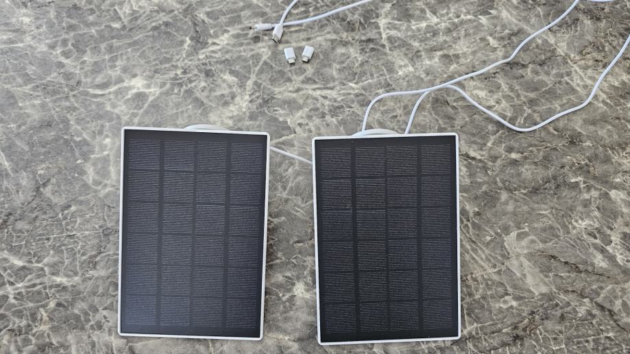 2 x solarni panel, beli, 6V - za nadzorne kamere in brezžične zvonce
