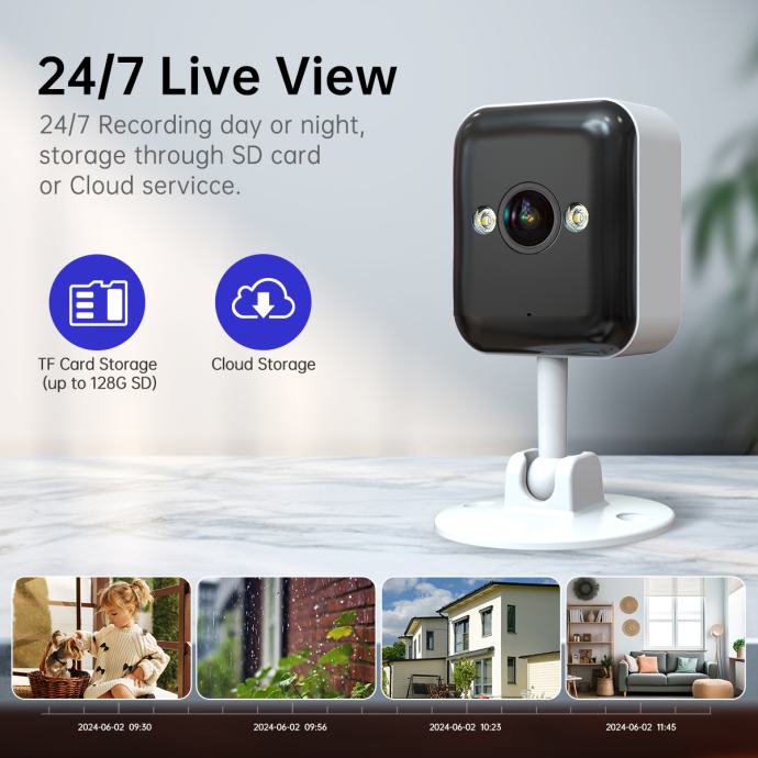IP WI-Fi KAMERA 3MP, ZUNANJA, SLIM, ELEGANTNA ZA PRED VHODI
