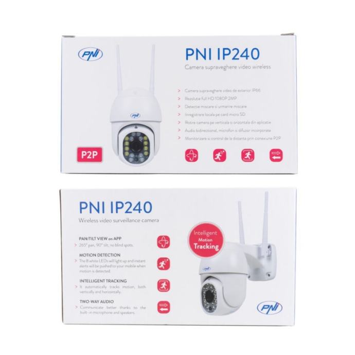 PNI IP240 WiFi brezžična nadzorna kamera, 1080p, digitalni zoom