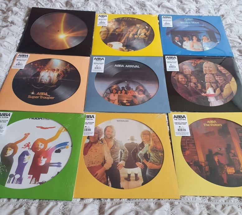 ABBA KOMPLET SVIH 9 ALBUMA + TORBA, LIMITED EDITION PICTURE DISC PLOČE