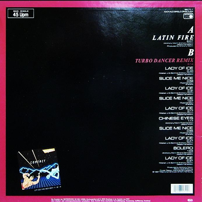 Italo disco: Fancy - Latin Fire (1987, maxi single) Turbo dancer remix