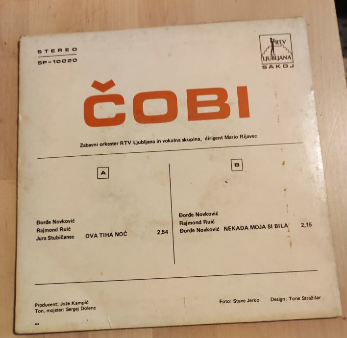 Mala plošča Čobi - Ova Tiha Noć / Nekada Moja Si Bila