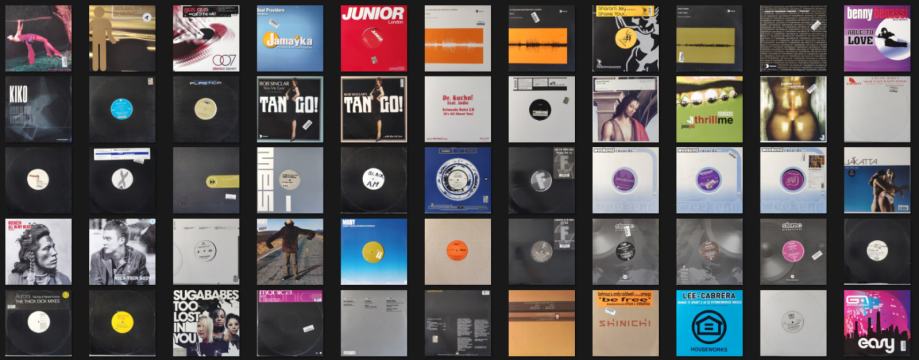 House plošče - zbirka 50+ vinyl (obdobje okoli leta 2000) v torbi