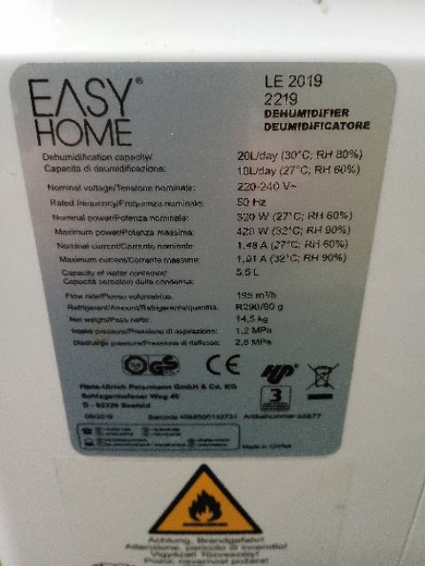 Razvlažilnik zraka EASYHOME