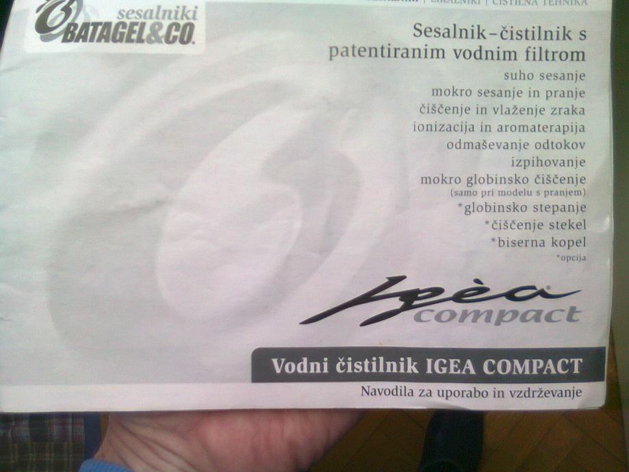 Batagel vodni sesalnik 1000W IGEA COMPACT