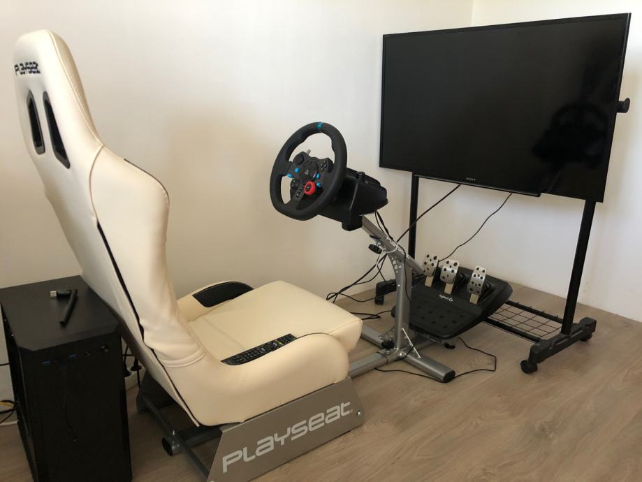 Playseat Evolution White + Seat slider + Logitech G29