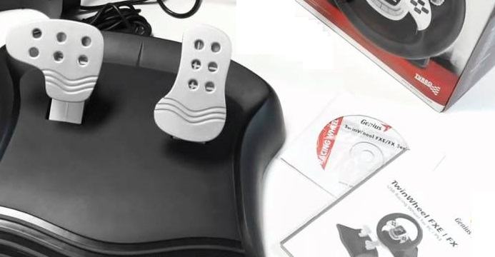 Volan za PS-PC, GENIUS Tween Wheel, gas+zavora, USB, novo, odlično