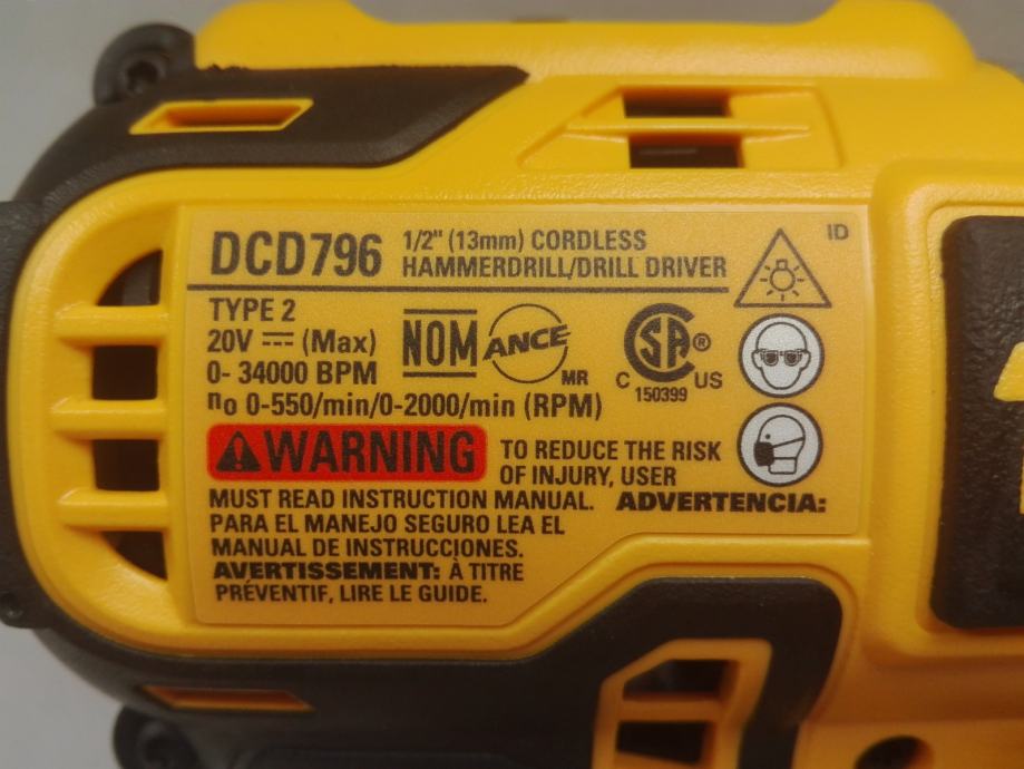 Dewalt udarni baterijski vijačnik in vrtalnik DCD796 P2 in DCF887 P2