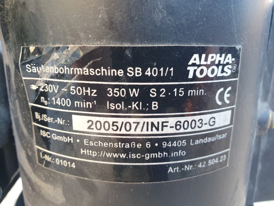 Namizni vrtalni stroj Alpha-Tools SB 401/1