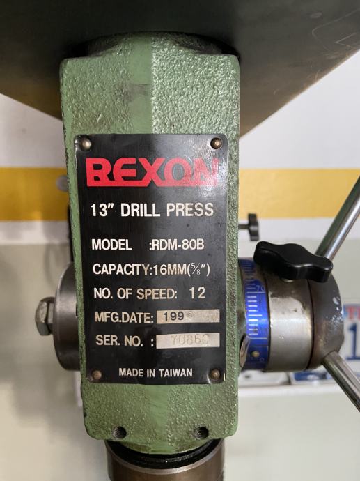 Prodam steberni namizni stabilni vrtalni stroj Rexon RDM-80B