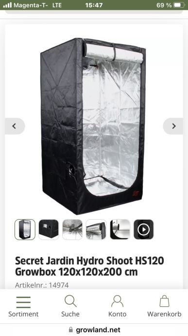 PRODAM GROW BOX secret jardin 120x120x200 TOP