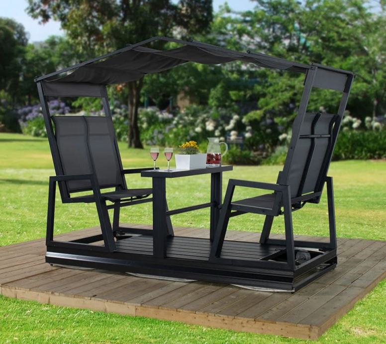 Vrtna gugalnica za 4 osebe - 223 x 112 x 192 cm - Z DOSTAVO