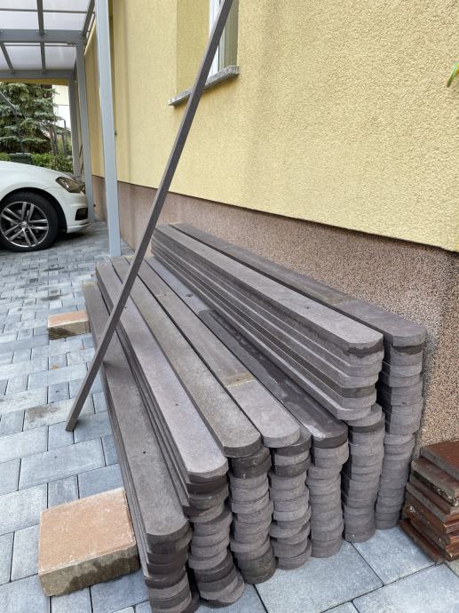 Polne PVC letve za vrtno ograjo 200x8x2,2cm - 106 kosov