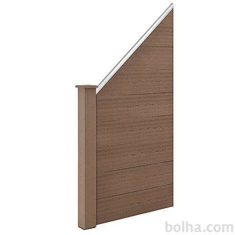 Vrtna ograja panelna ograja WPC kompozit 180x96cm