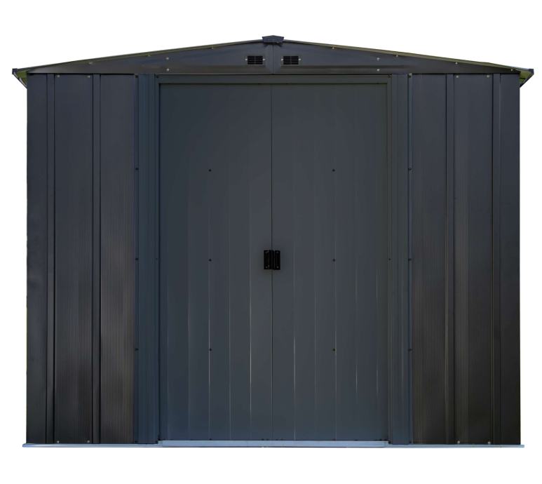 Vrtna kovinska hiška-uta-lopa - 7,5 m² - 2,42m x 3,13m - ČRNA