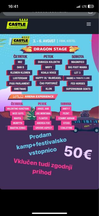 Vstopnice za Castle festival 2023