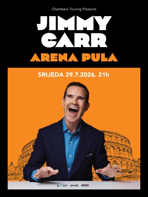 2 karti Jimmy Carr v Puli 29.7.2026